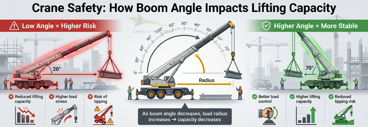 Crane Boom Angles and Lifting Safety: Impact on Lifting Capacity
